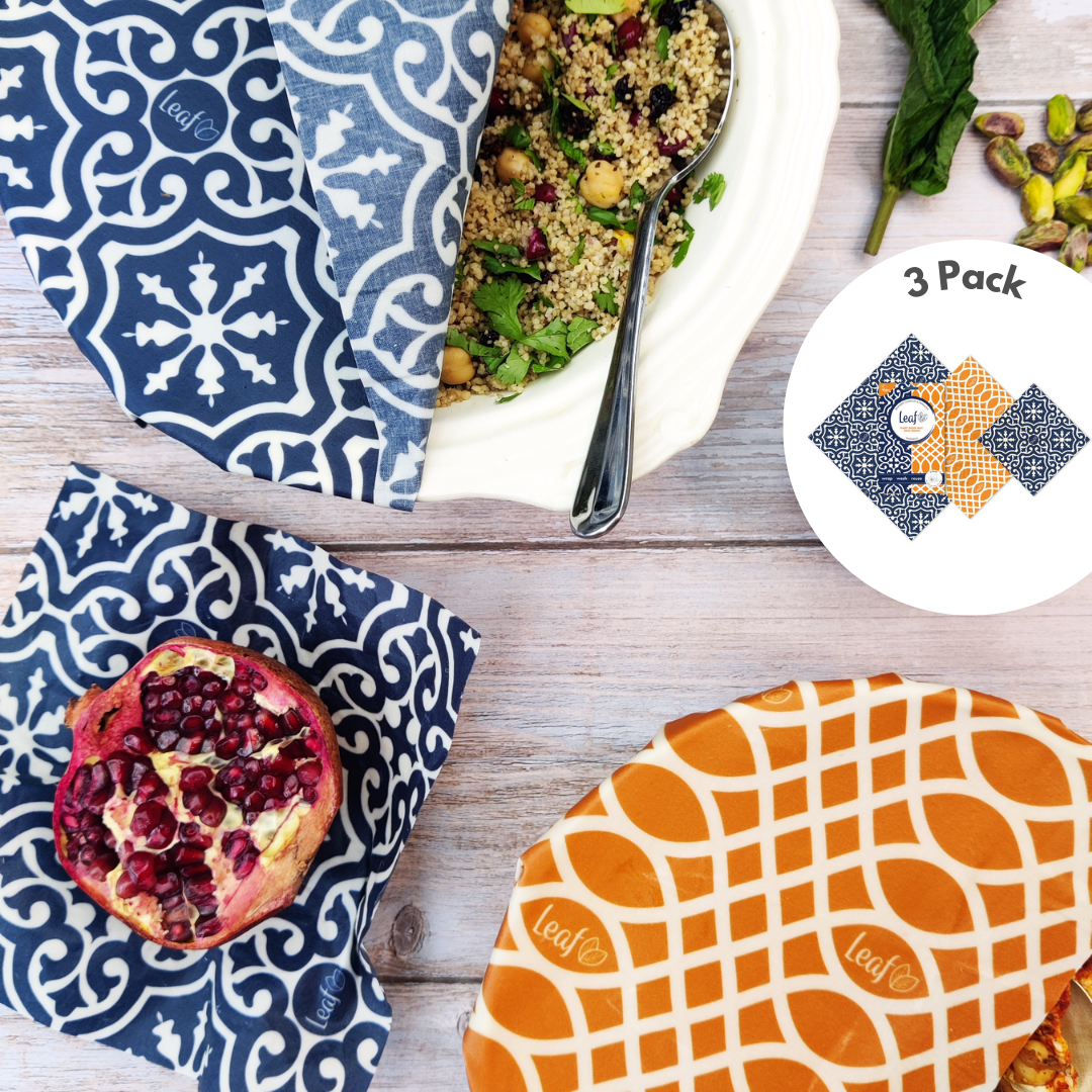 Vegan Certified Wax Food Wraps (Marrakesh Pack of 3) – BeeBee & Leaf